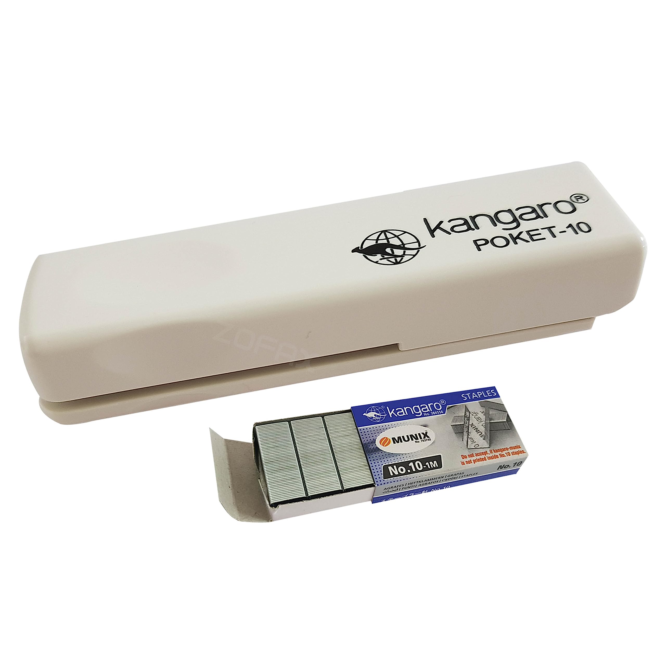 ZPOCKET10 Handy Folding Type Mini Stapler, White Body + 1000 Staples ...