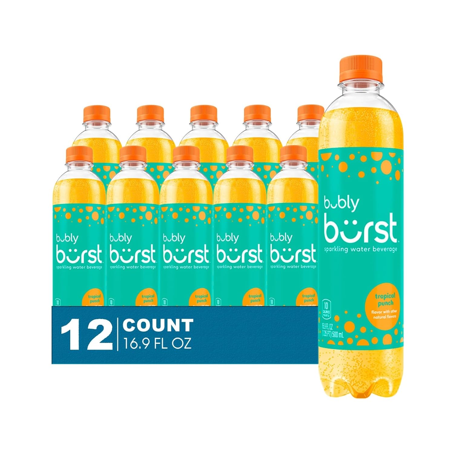 Amazon.com : Bubly Burst 12-Pack of Tropical Punch Burst Sparkling ...