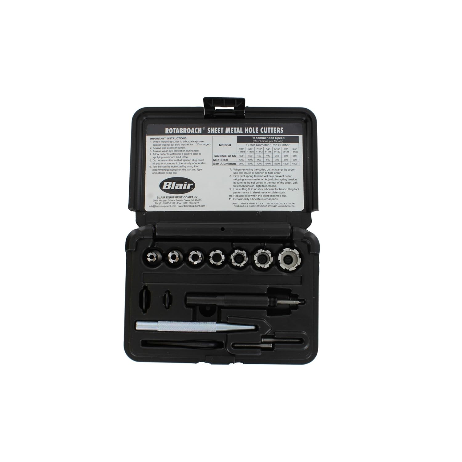 Blair 11090 15 Piece Rotabroach Spot Weld Cutter, Hole Saw Kit : Amazon ...