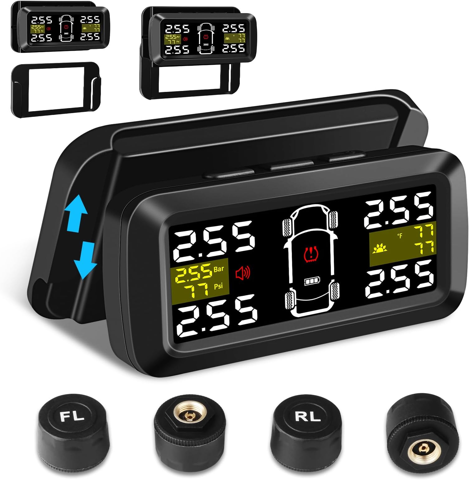 Vtopek Tyre Pressure Monitoring System with Detached Bracket Wireless ...