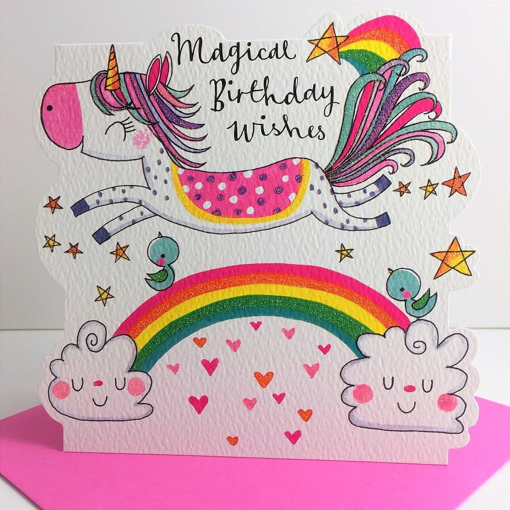 Rachel Ellen Magical Unicorn Birthday Wishes Card Amazon co uk Rachel Ellen Magical Unicorn Birthday Wishes Card Amazon co uk