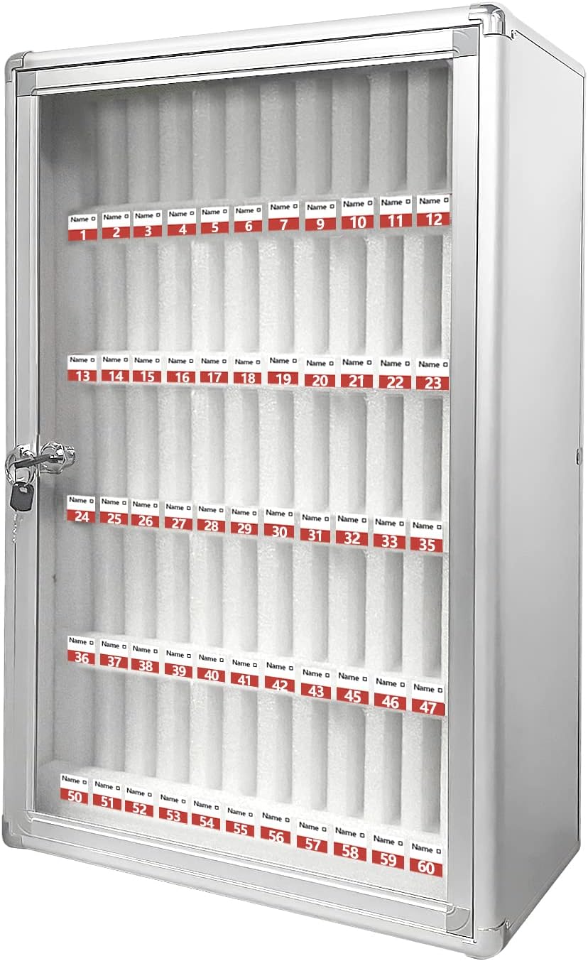 Amazon.com: AIWFL Cell Phones Storage Cabinet 60 Slots Aluminum Alloy ...