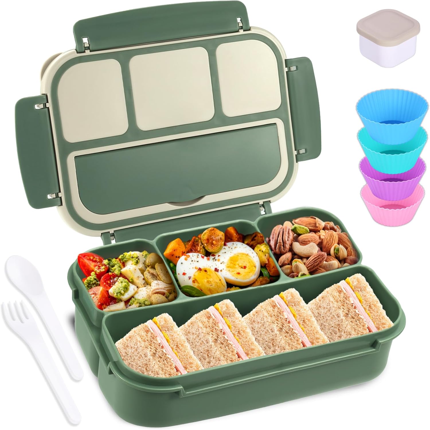 Amazon.com: Bento Box Adult Lunch Box, Lunch Containers for Kids Girls ...