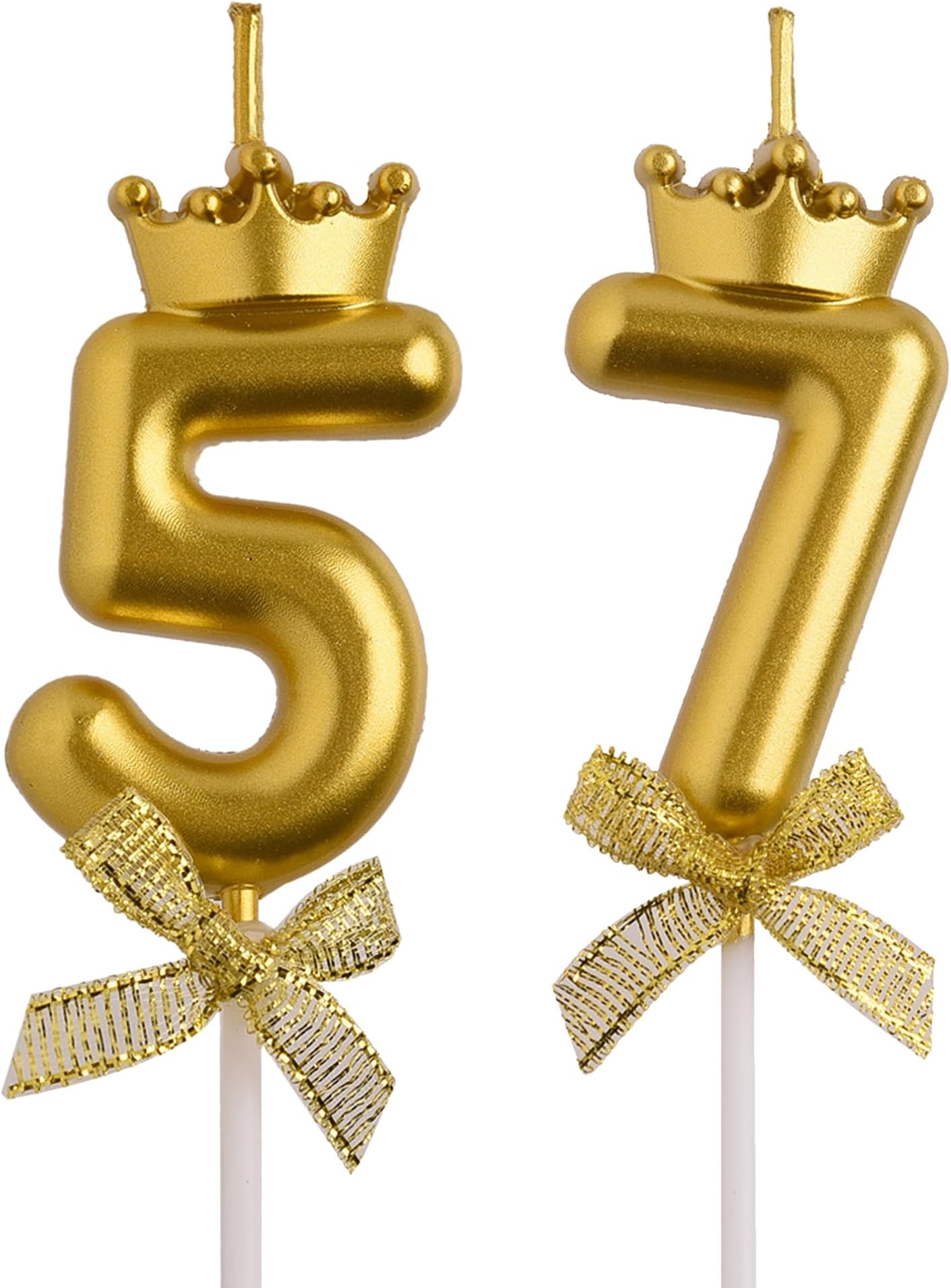 Amazon.com: AOOLADA 38th 83rd Birthday Candles, Gold 83 38 Year Old ...