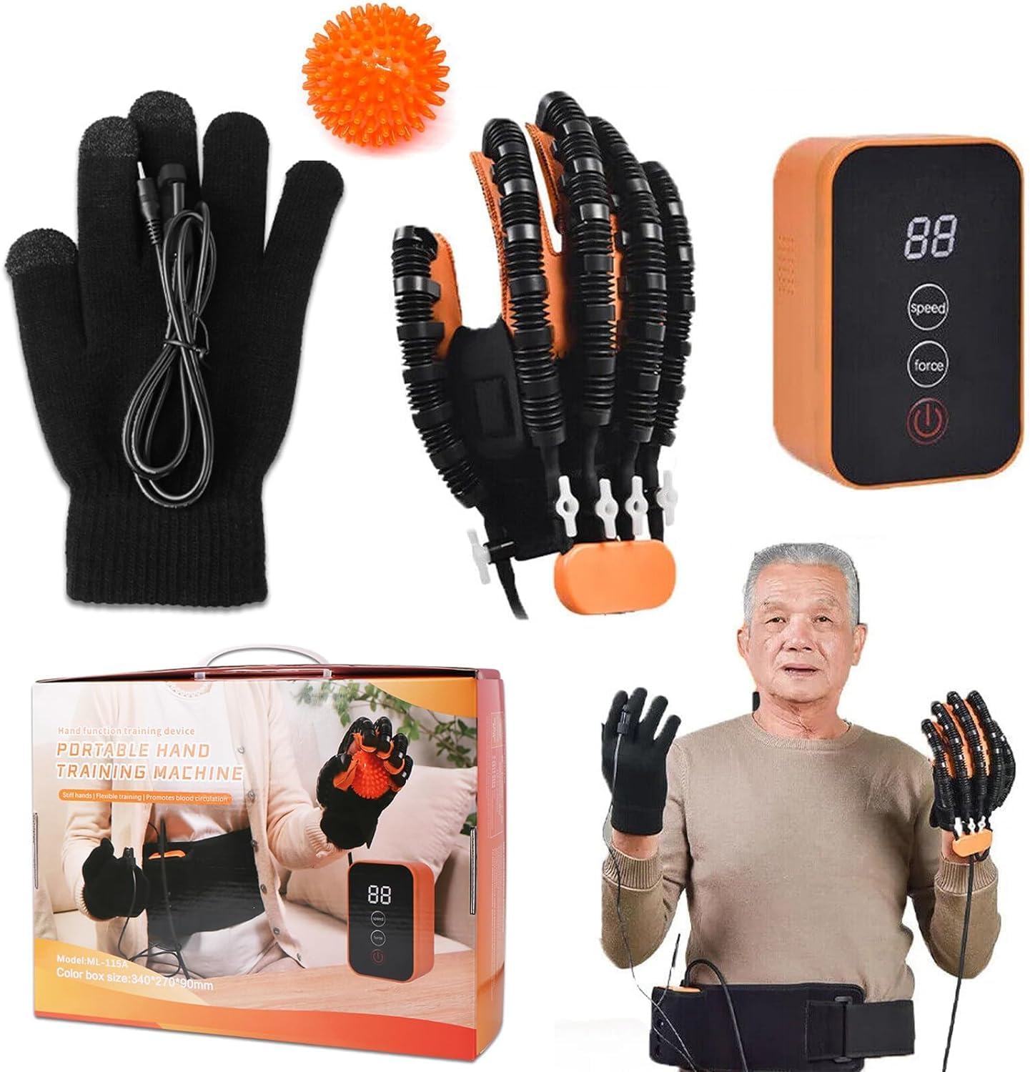 YEIPIS Robotic Hand Syrebo Hand Rehabilitation Gloves Robotic Glove ...