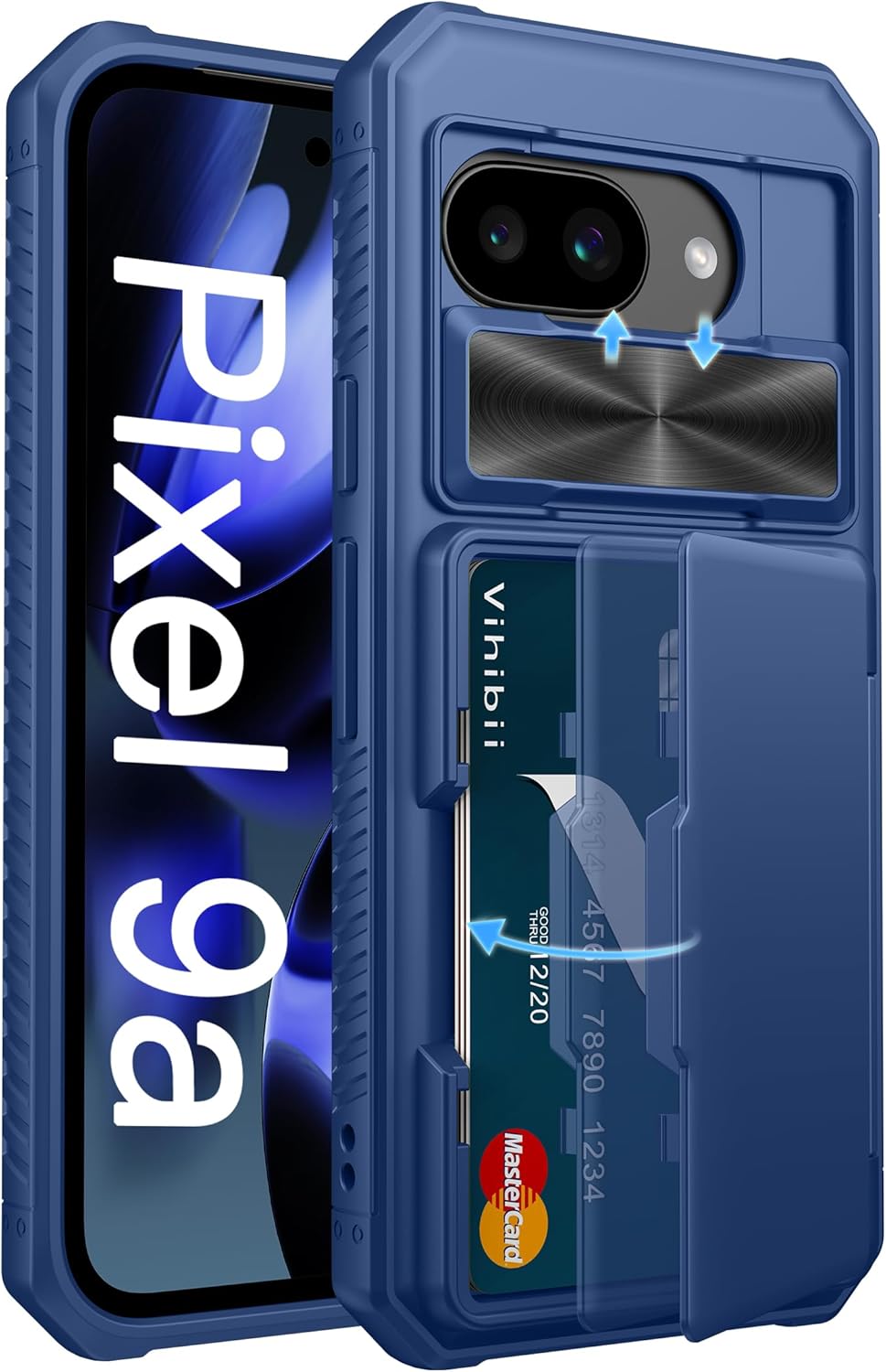 Amazon.com: Vihibii for Google Pixel 9a Case with Card Holder (4 Cards ...