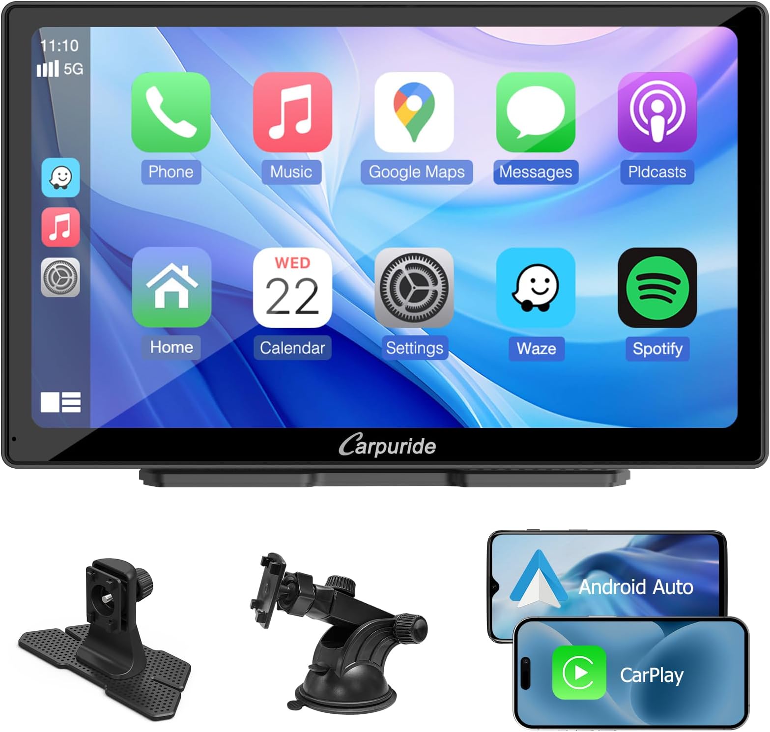 Amazon.com: CARPURIDE W905 Wireless Carplay & Android Auto, Portable 9 ...