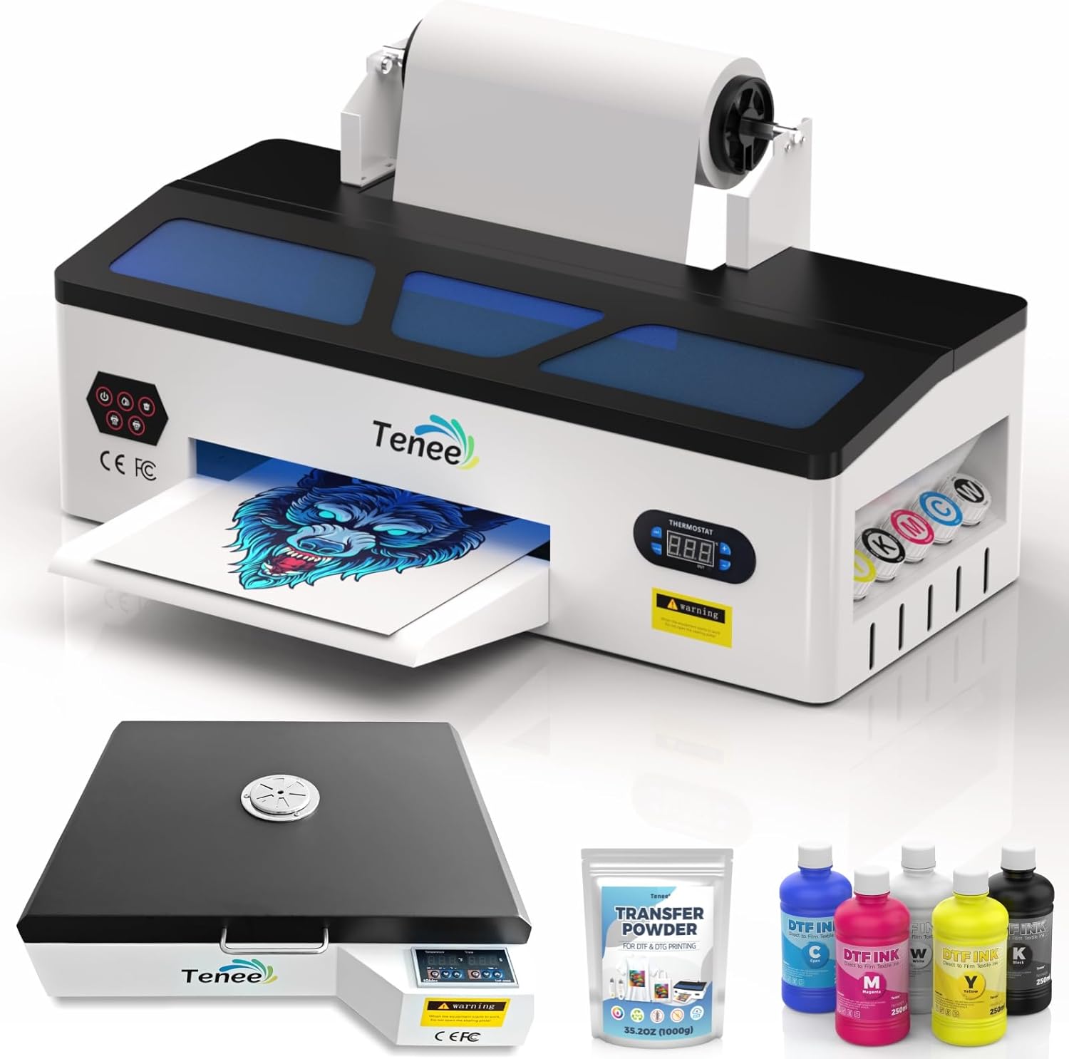 Amazon.com : A3 DTF Printer with Roll Feeder - High Transfer Rate ...