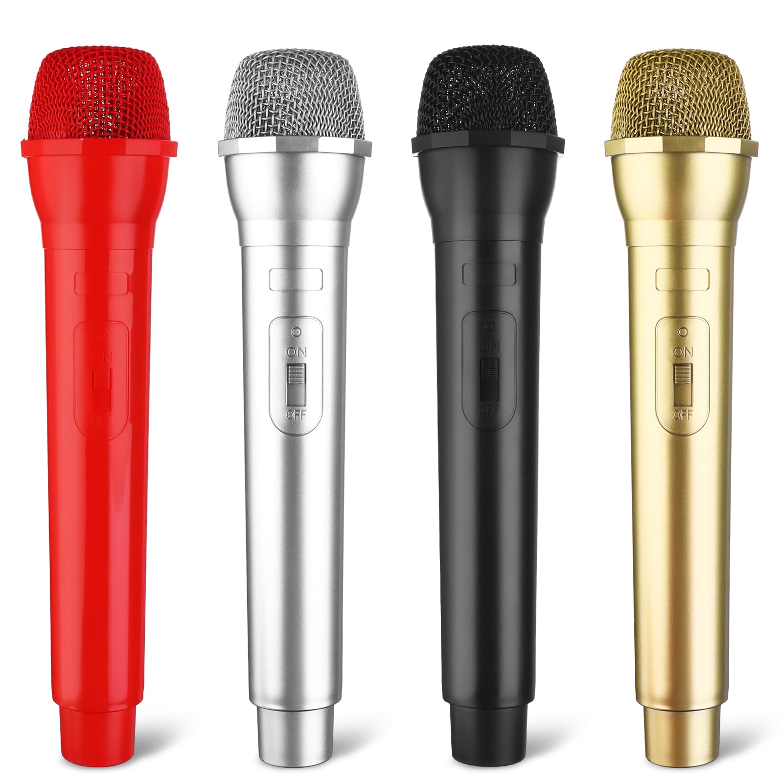 Amazon.com: 4-in-1 Colorful Microphone Props - Stage Mic Simulators for ...
