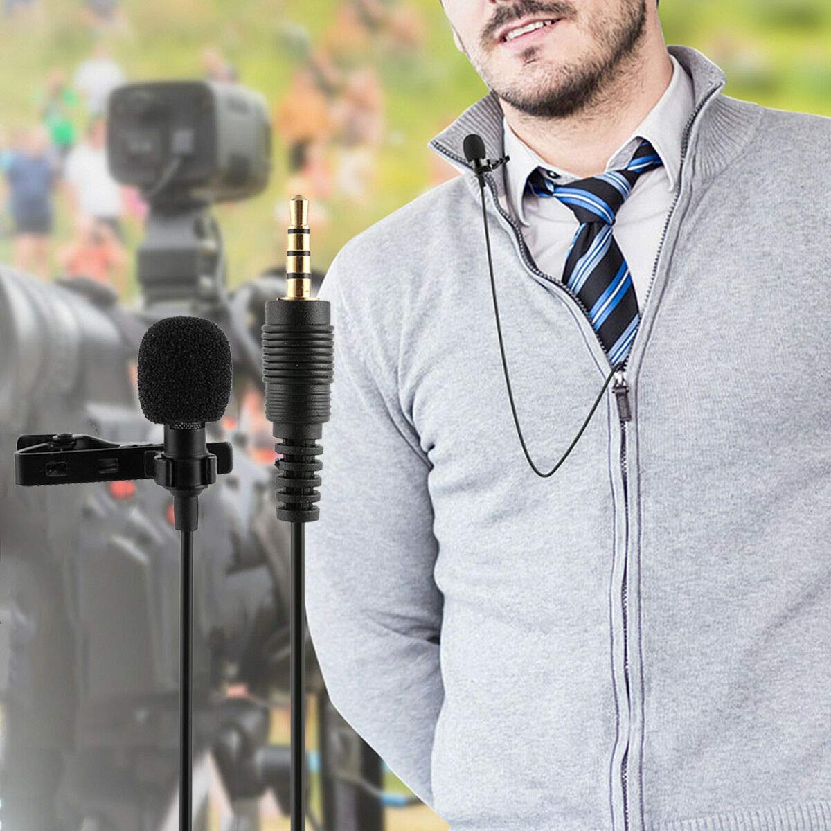 Digi Zone Black Mini Lavalier Collar Mic Microphone for Voice Chat ...