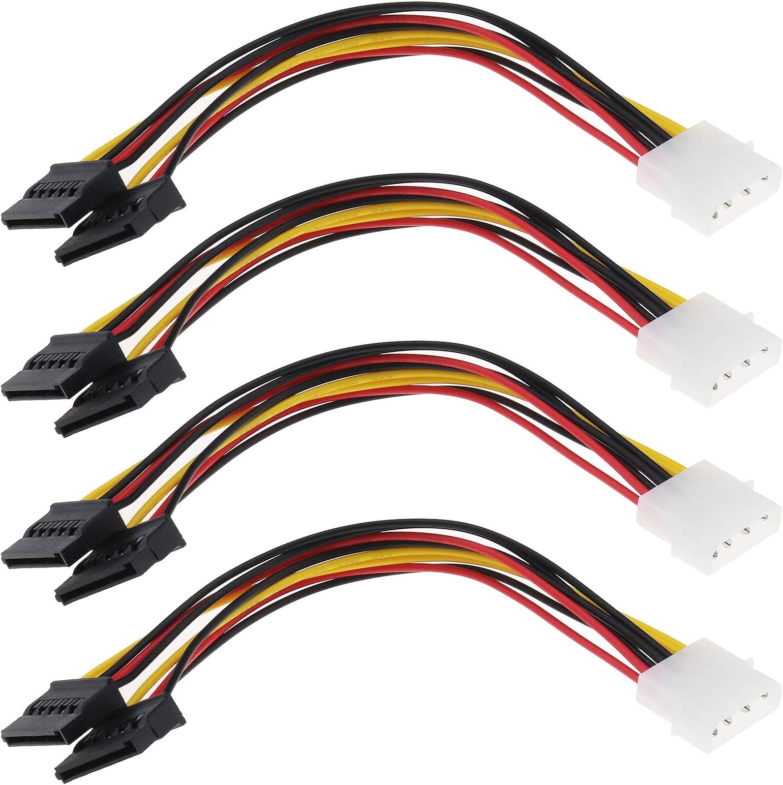 RGEEK SATA Power Splitter Cable, 15 Pin SATA to 5 SATA Power Splitter ...