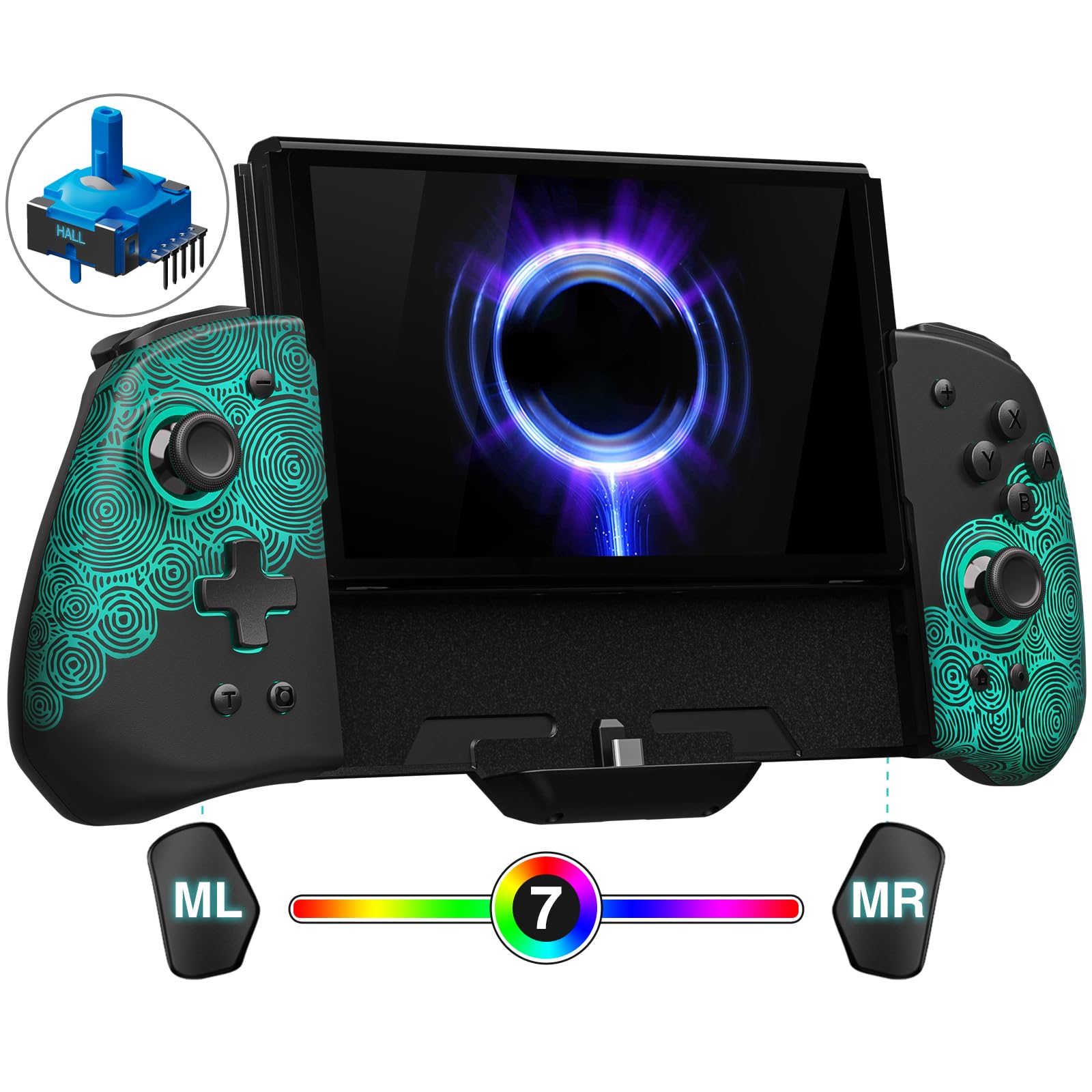 Snapklik.com : FUNLAB Switch Handheld Controller Hall Effect Compatible