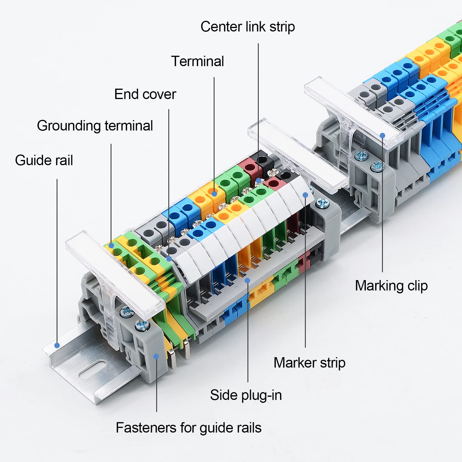 Snapklik.com : Terminal Block, Rail Type Voltage Terminal, Rail ...
