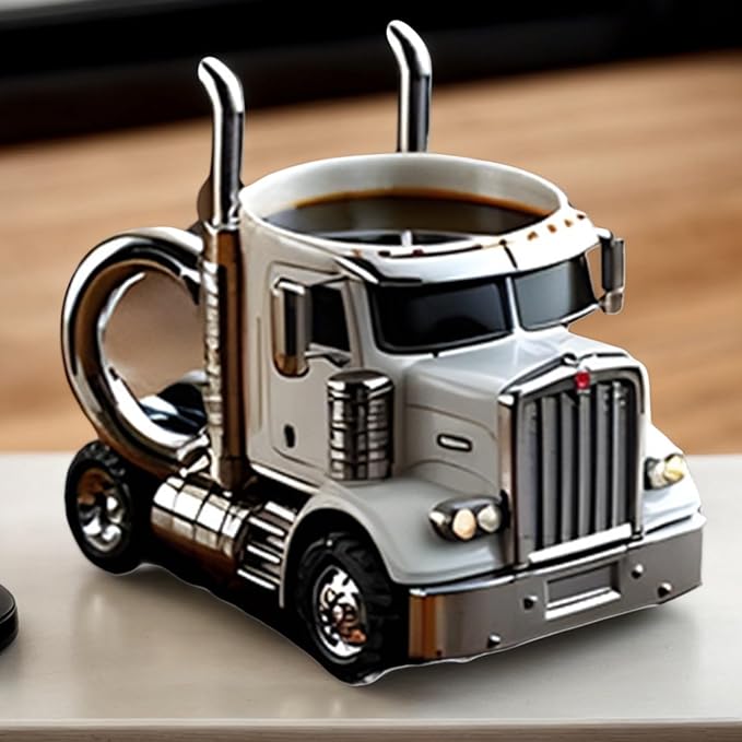 Amazon.com | Handcrafted Truck Coffee Mug,truck driver coffee mug,semi ...
