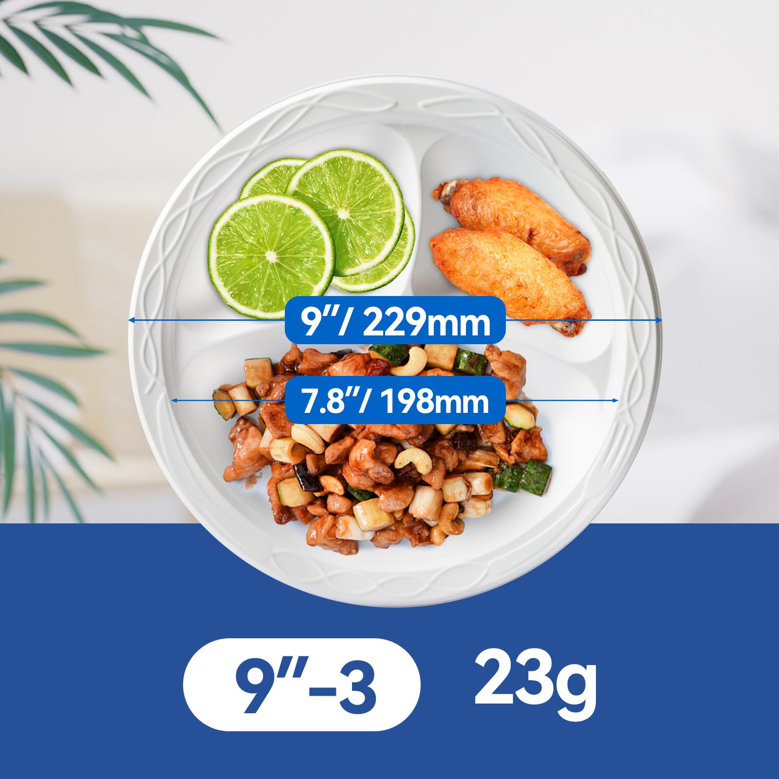 Snapklik.com : Plastic Plates BPA Free 9" 150 Pack - Shrink Wrapped ...