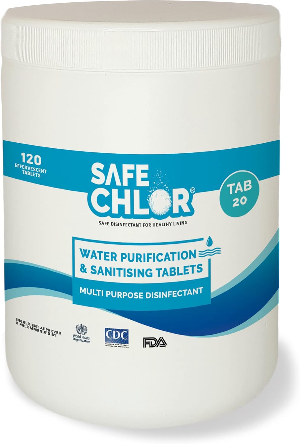 Safe Chlor Tab 20 | Chlorine Tablets for 20 Liters Drinking Water ...