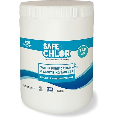 Safe Chlor Tab 20 | Chlorine Tablets for 20 Liters Drinking Water ...