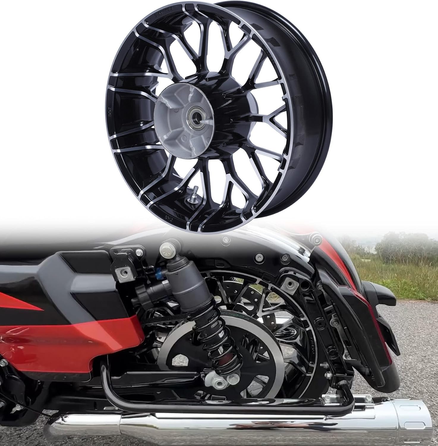 Amazon.com: XMT-MOTO 18" x 5.5" Rear Wheel Rim Fit For Fit For Harley ...