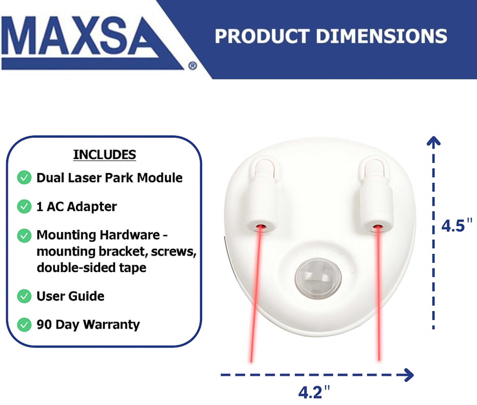 Snapklik.com : Maxsa 37313 Park Right Dual Laser Parking Guide For Garage
