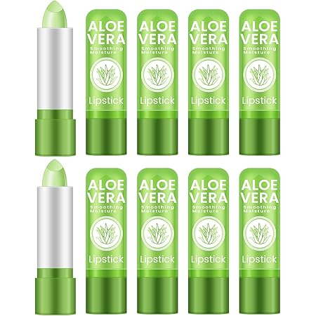 Amazon.com : 2 Pack Aloe Vera Lipstick, Firstfly Long Lasting ...