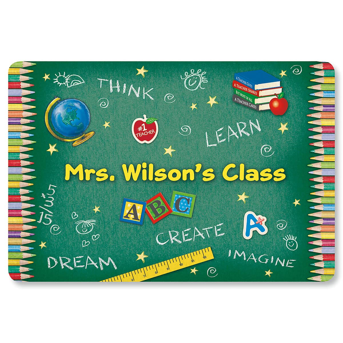 Amazon.com: Lillian Vernon Personalized Teacher's Classroom Mat - 27" x ...