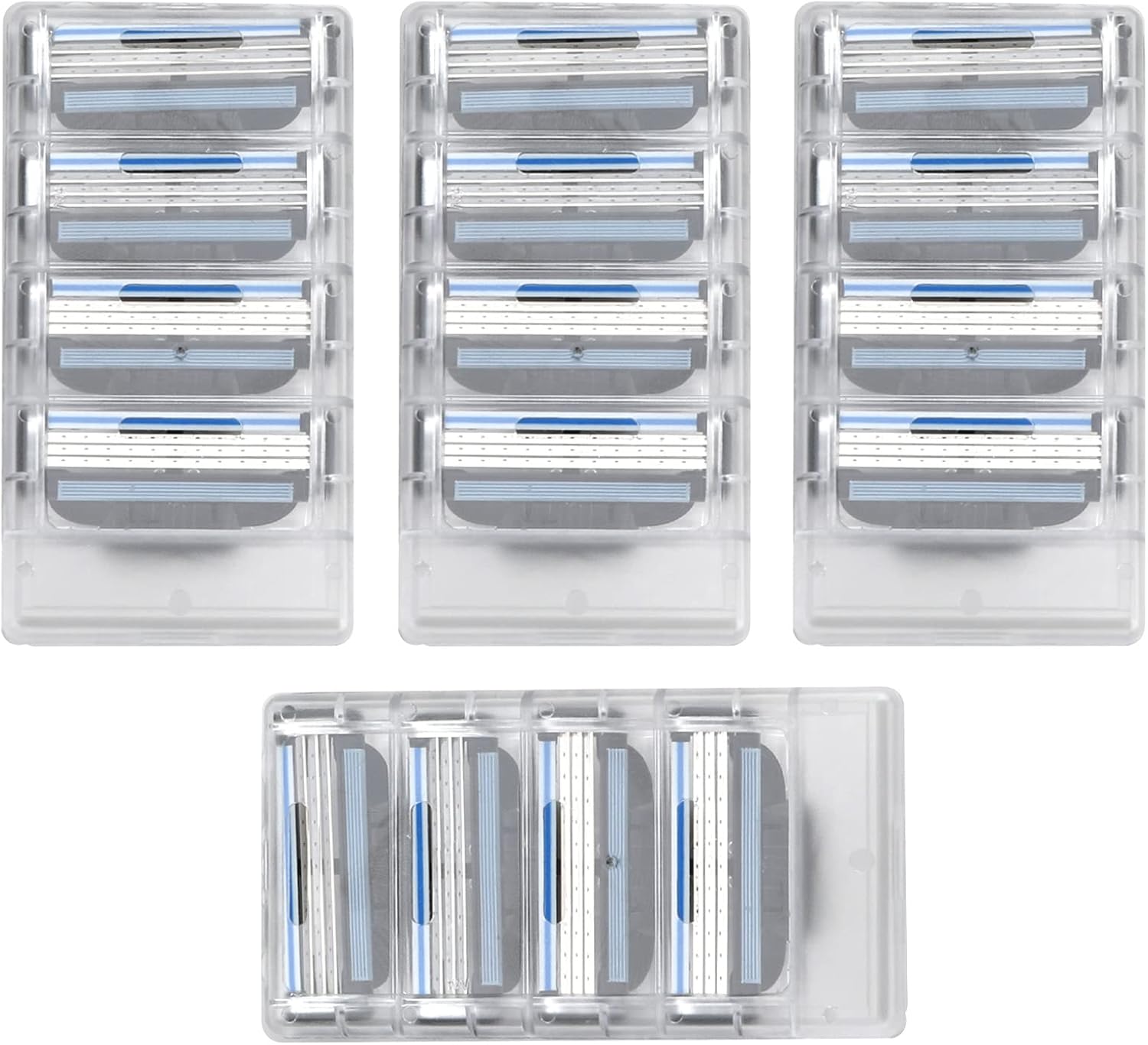 16 Pack Razor Blades Refills, Replacement Blade Compatible with Mach 3 ...