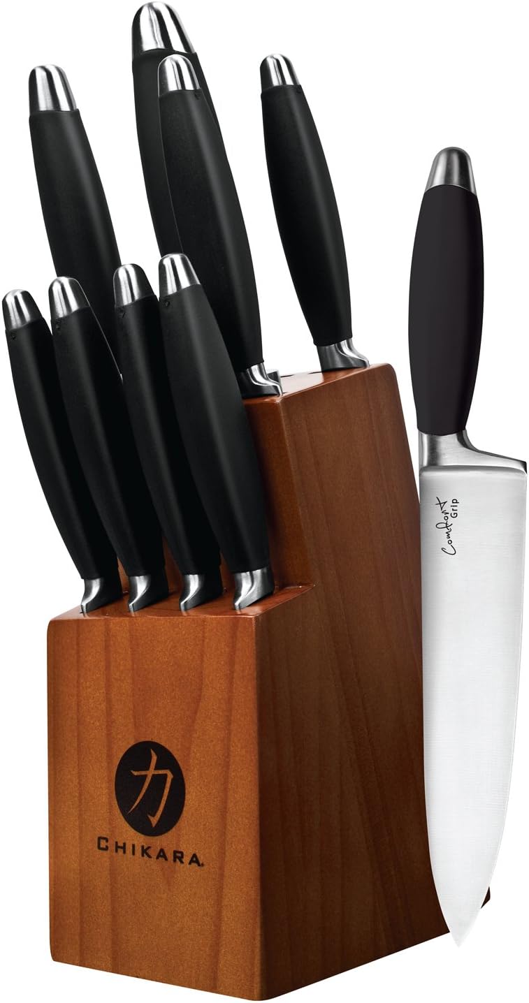 Amazon.com: Ginsu 5829 Comfort Grip Series Black Cutlery Set, 10-Piece ...