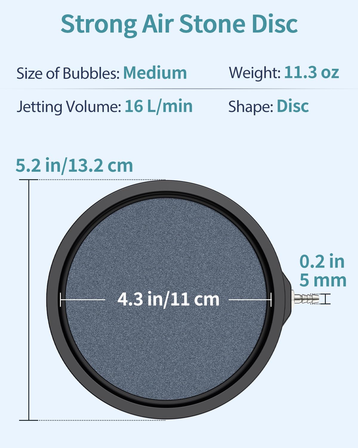 Snapklik.com : Aquarium Air Stone Disc For Air Pump 5 Inch Fish Tank ...