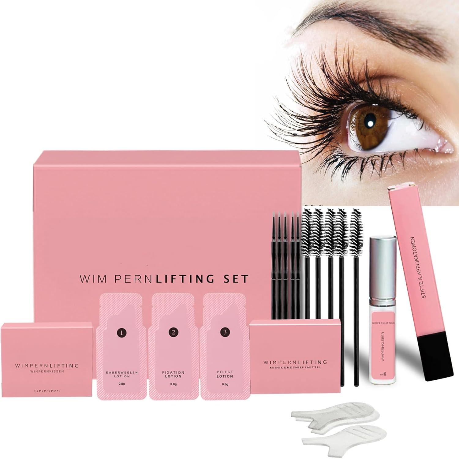 Upgraded Lash Lift Kit - Eyelash Perm Kit, Complete Set for Eyelash ...