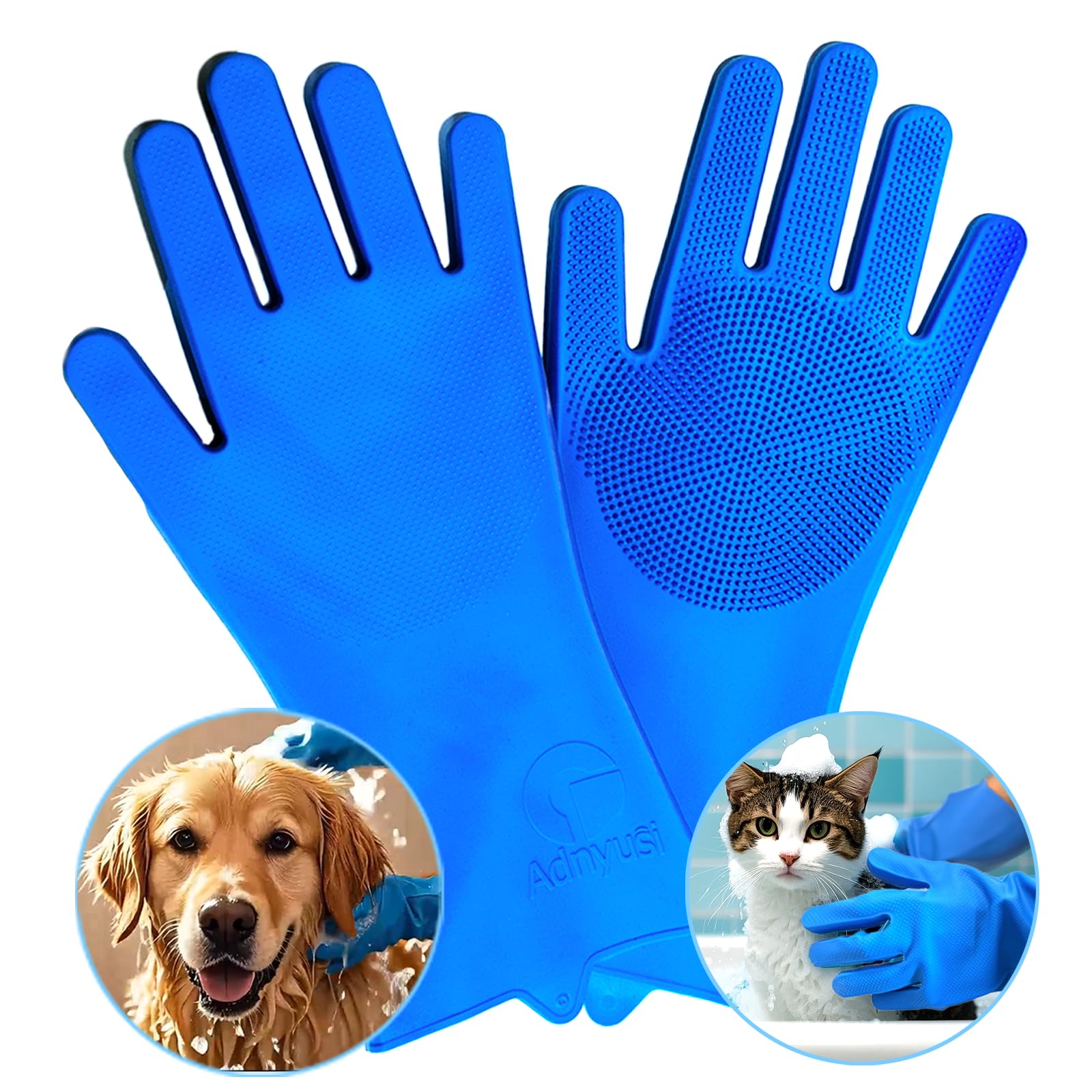Amazon.com : Pet Grooming Gloves-Heat Resistant Silicone Gloves with ...