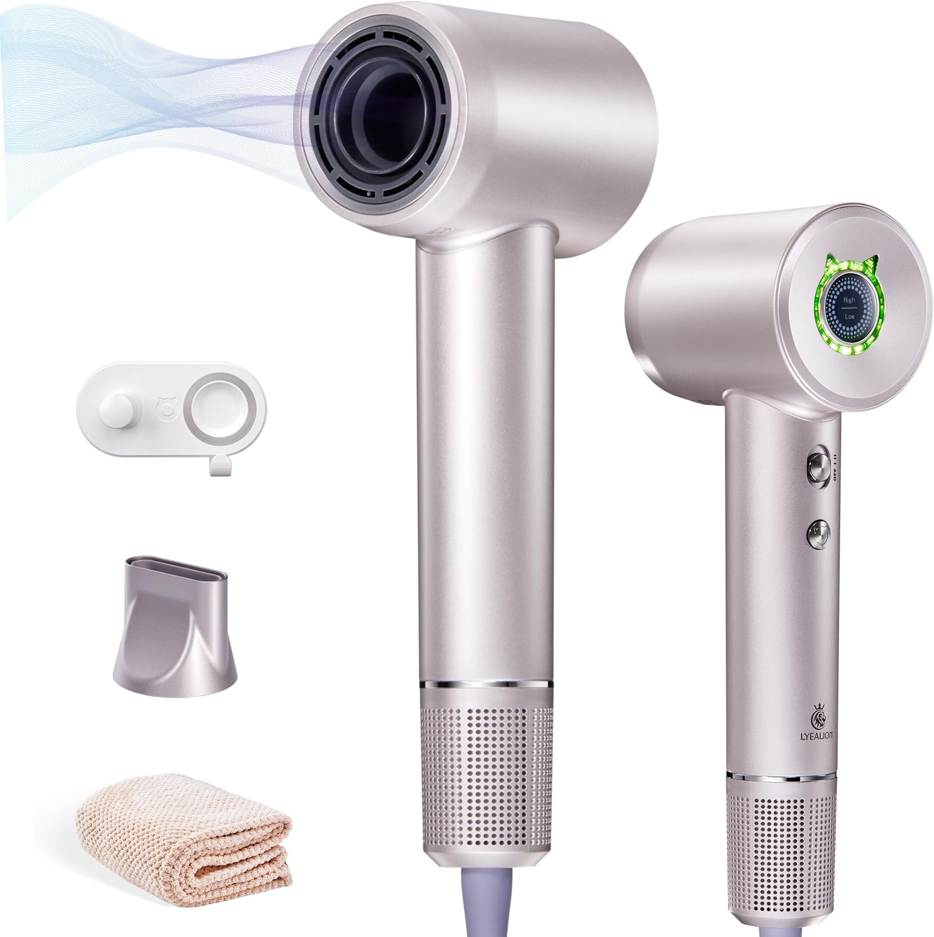 Amazon.com : High Speed Hair Dryer 1500W with Diffuser Negative Ionic ...