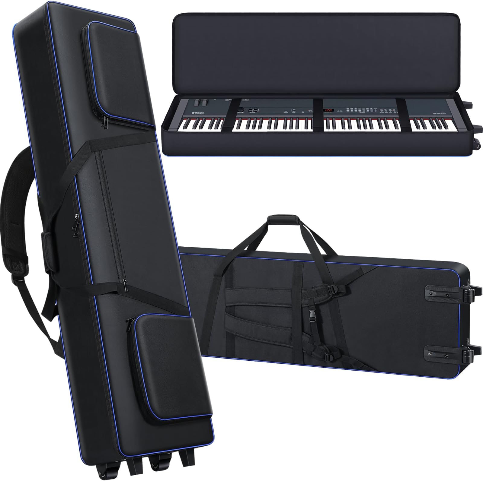 Amazon.com: NKTM 88 Key Keyboard Case, 53.5"x12.6"x6.3" Electric ...