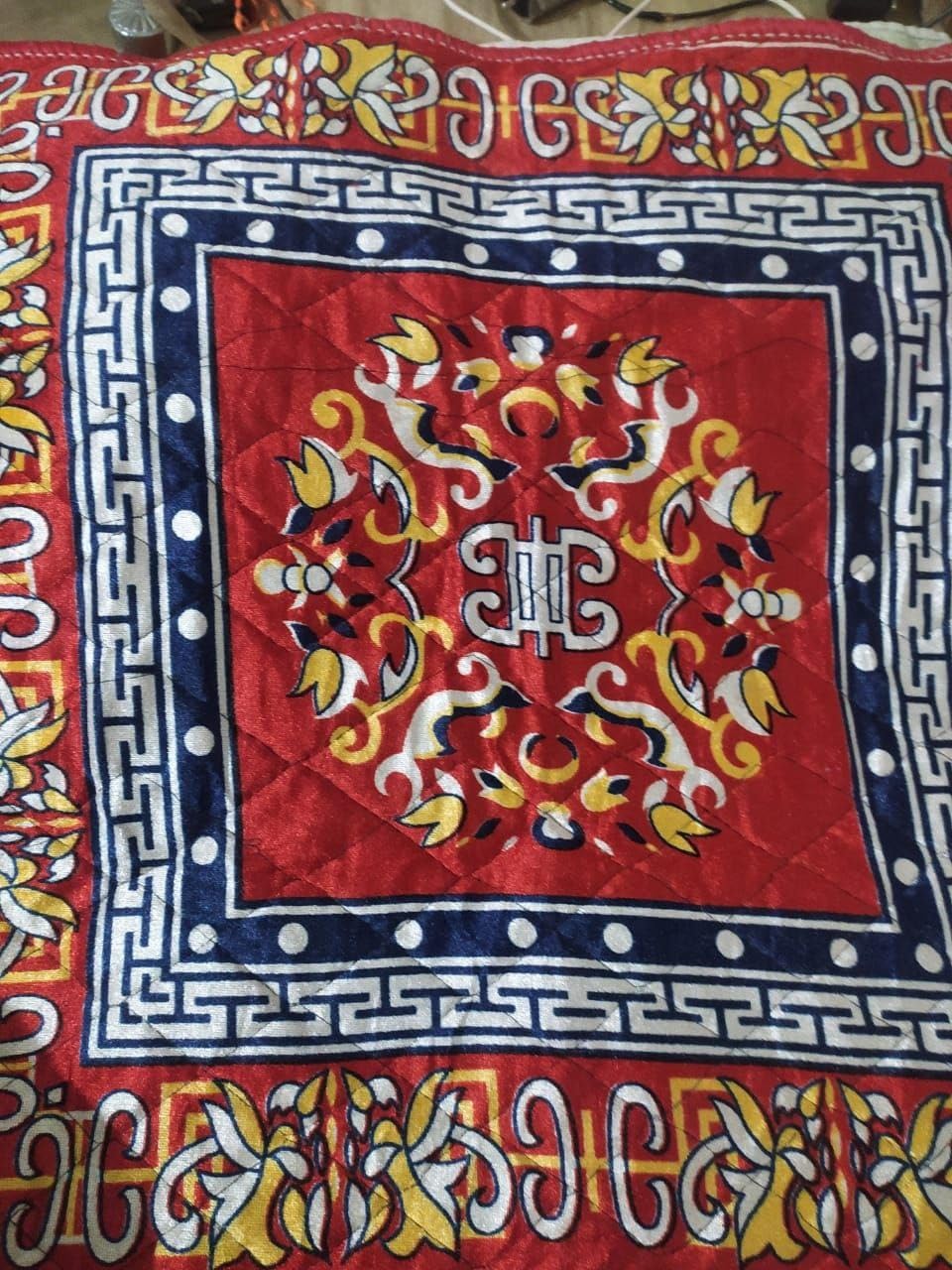 Buy VRCT Pooja Asana/Puja Mat (24 * 24),Red Color Online at Low Prices ...