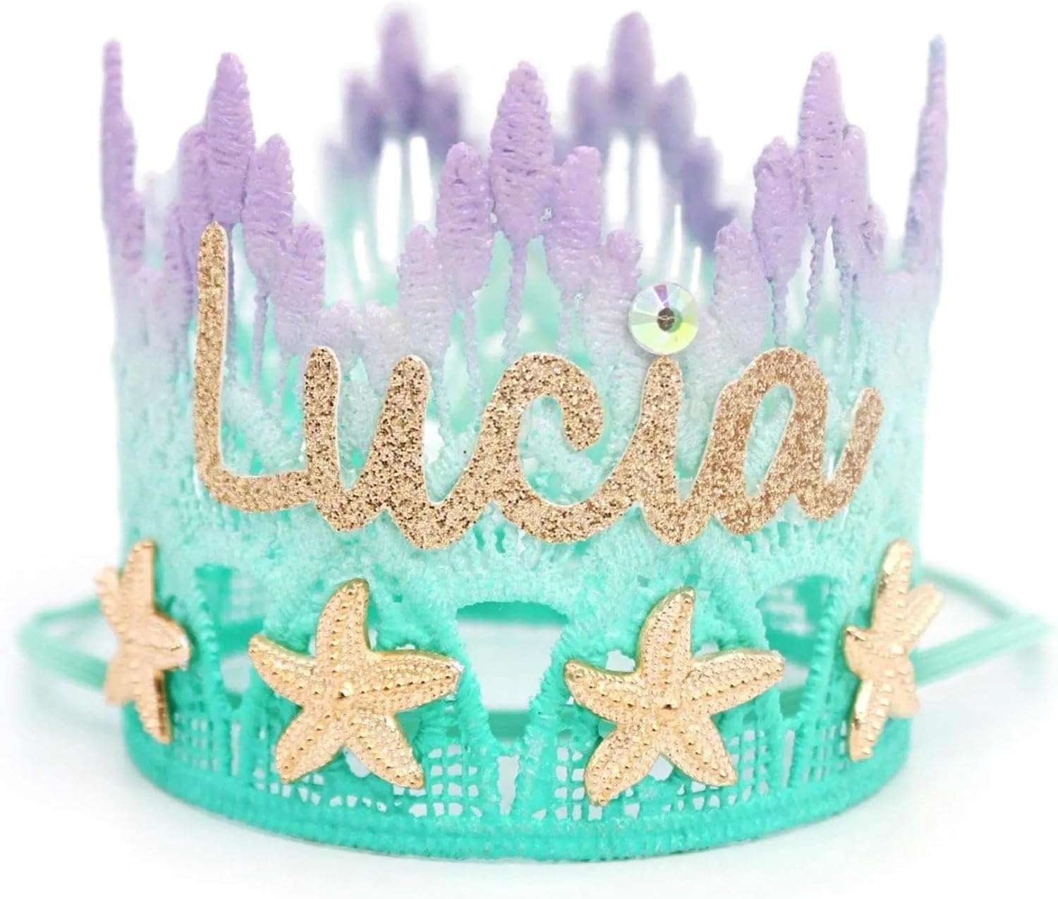 Amazon.com: LOVECRUSH Crowns Mermaid First Birthday Crown | Under the ...