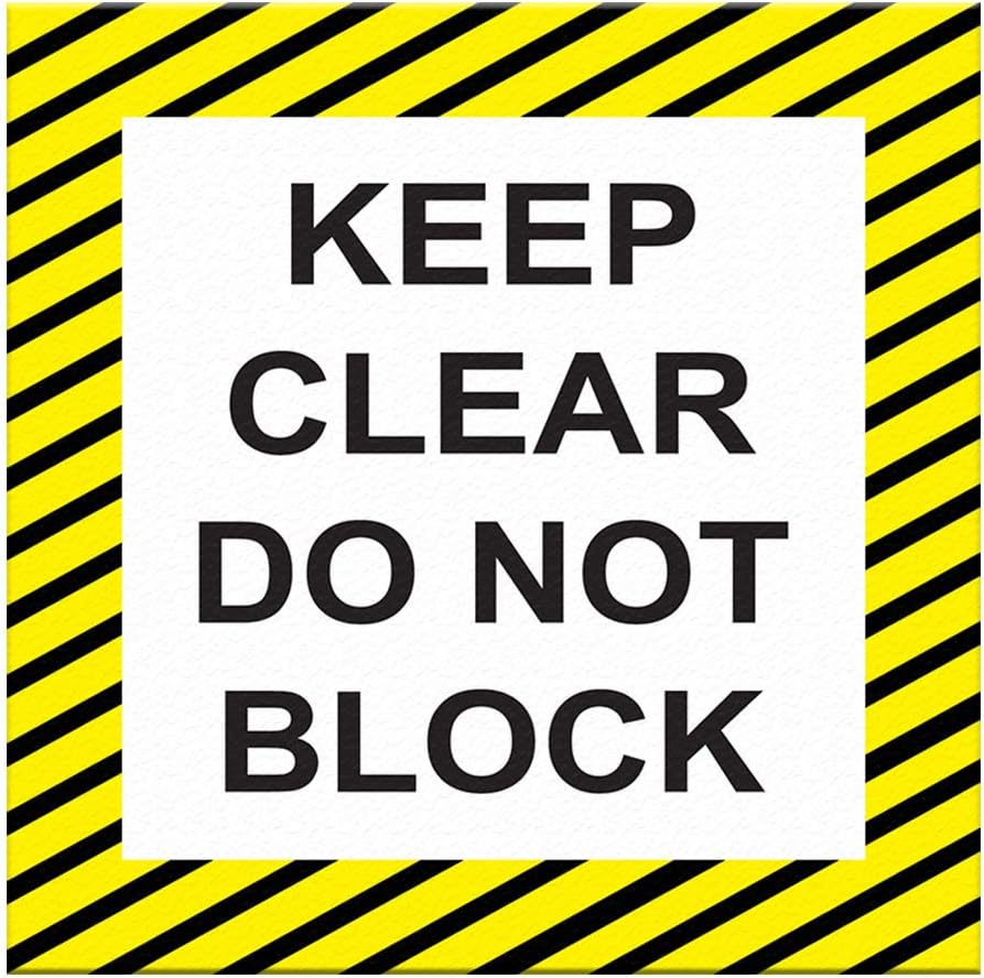 Amazon.com: Keep Clear Floor Decals Do Not Block Black Yellow Anti-Slip ...