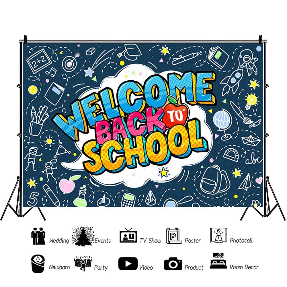 Buy Back to School Backdrop,5x3ft Online Class Photography Background ...