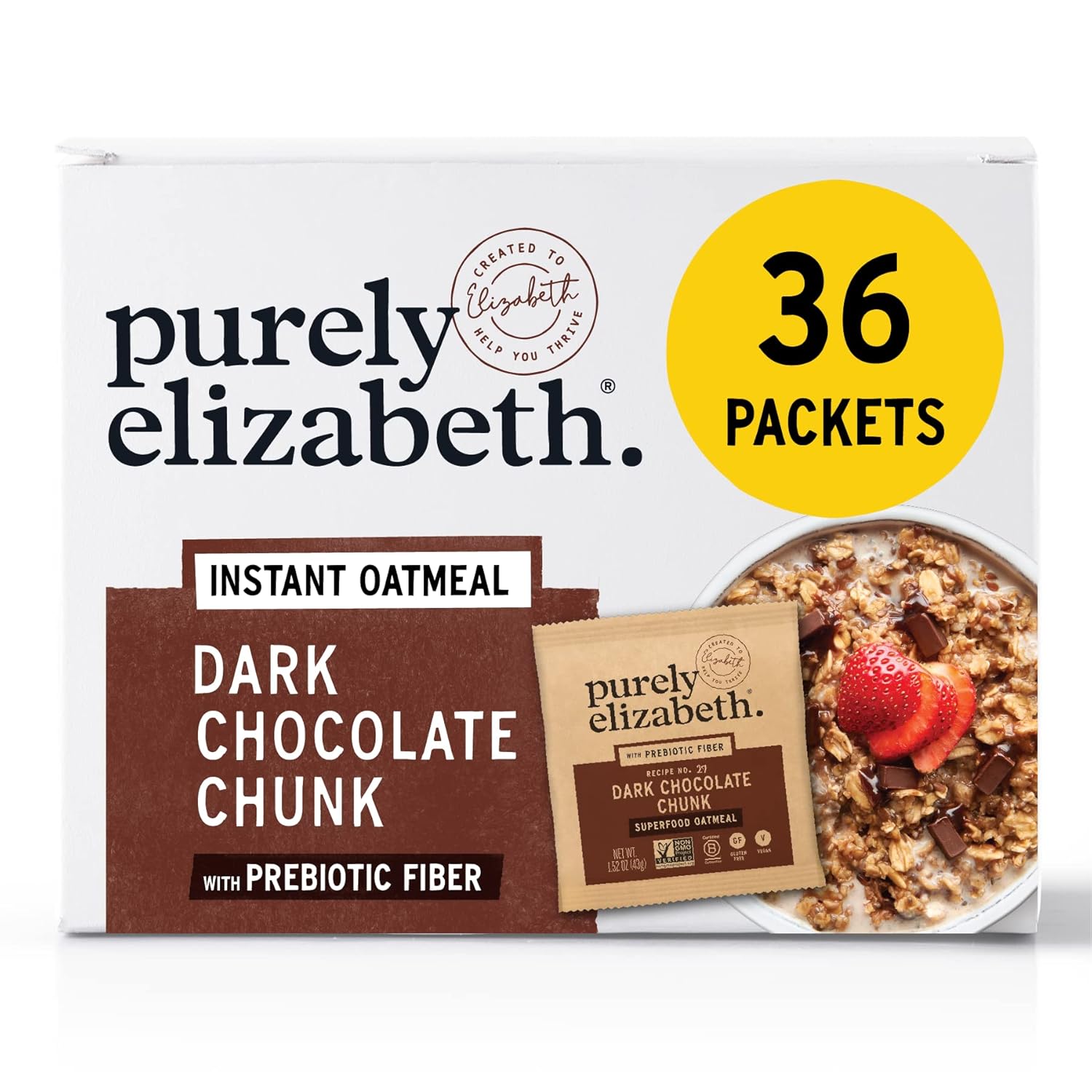 Amazon.com: Purely Elizabeth Dark Chocolate Chunk Superfood Oatmeal ...