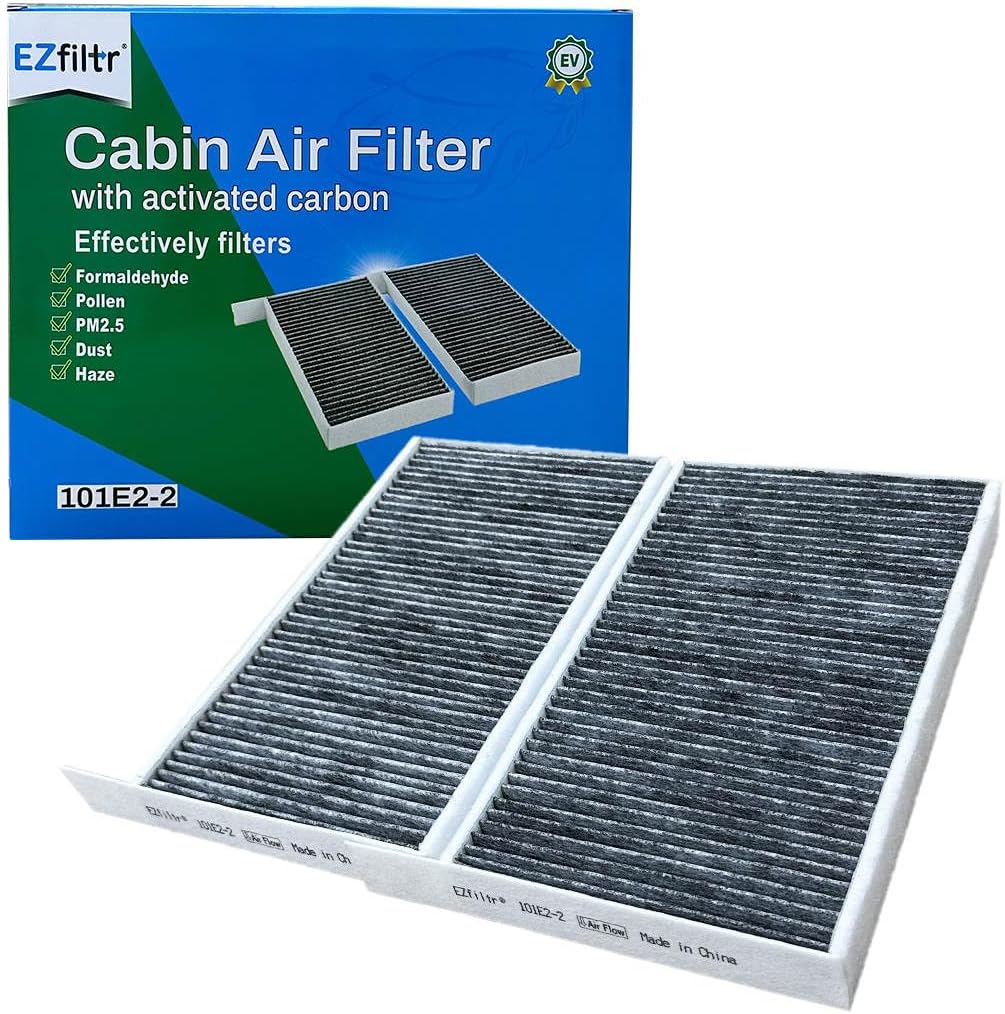 Amazon.com: EZfiltr 101E2-2 (1107681-00-A) Premium Cabin Air Filter ...