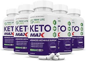Amazon.com: (5 Pack) Trim Life Labs Keto Max 1200MG Pills Includes ...