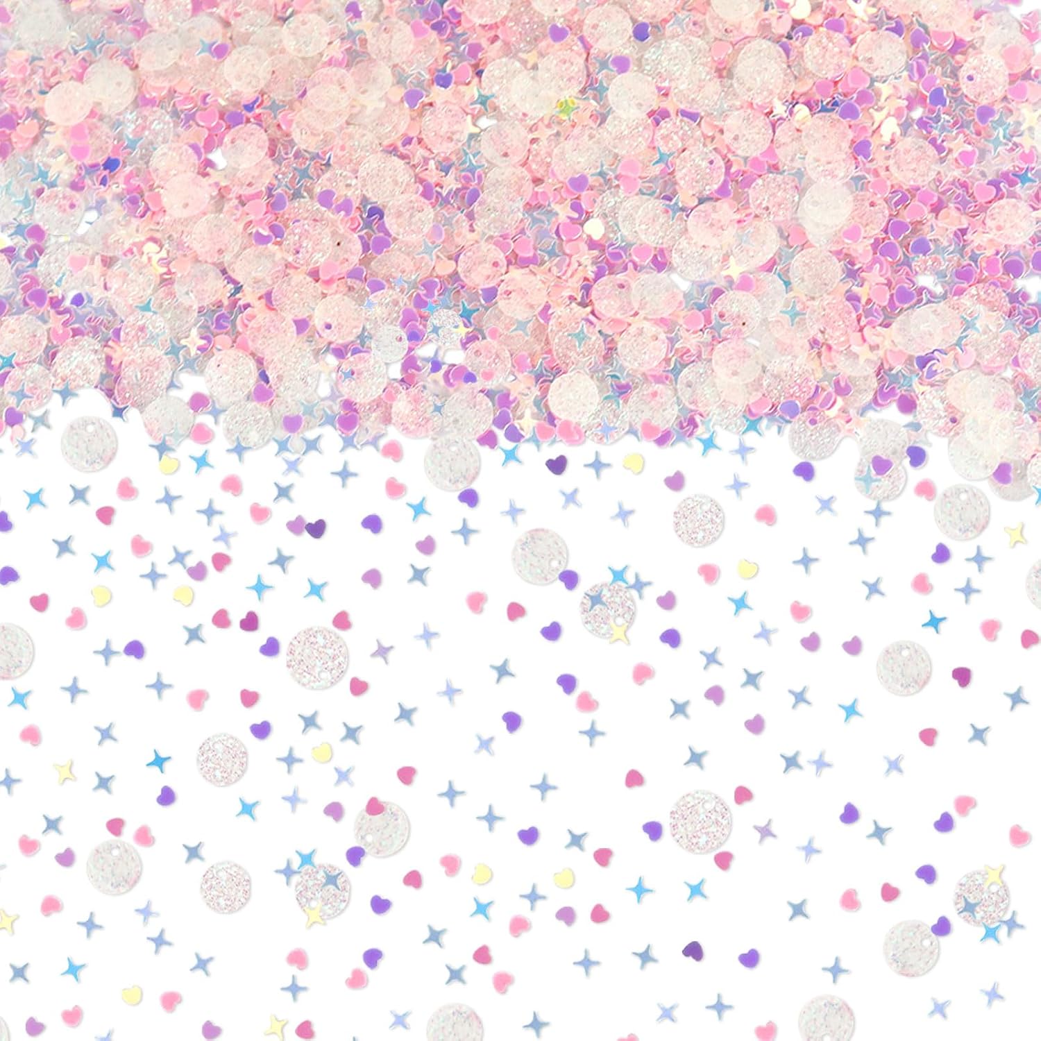 Amazon.com: Keaziu 500PCS Pink Star Confetti Star Table Confetti for ...