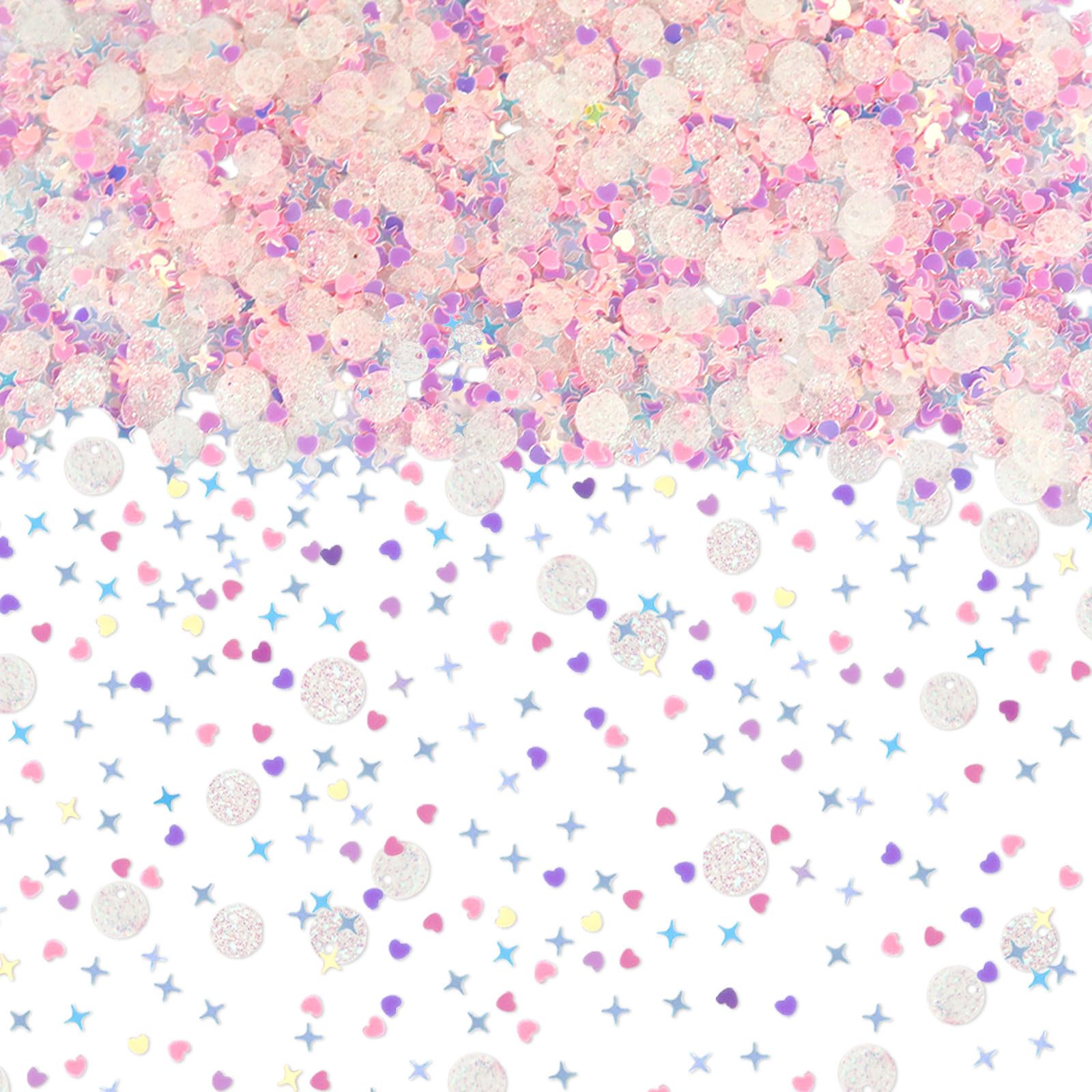 Amazon.com: Keaziu 500PCS Pink Star Confetti Star Table Confetti for ...