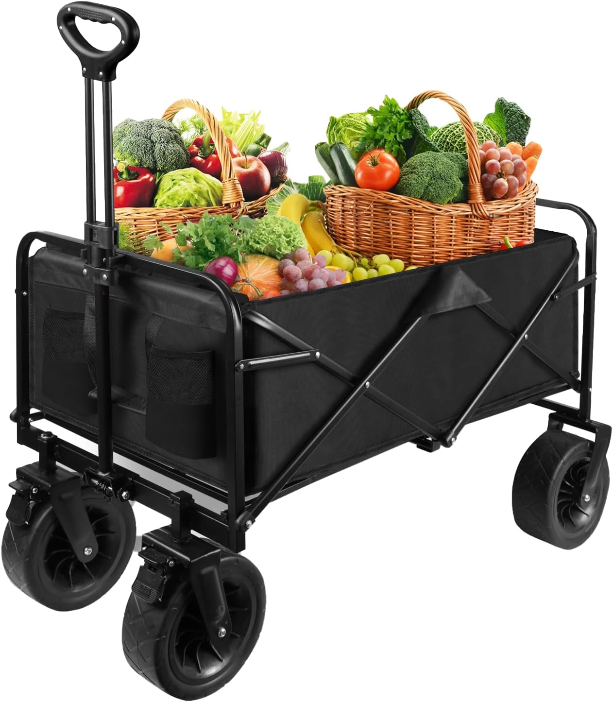 Amazon.com : Collapsible Wagon Cart,330lbs Load Capacity Outdoor ...