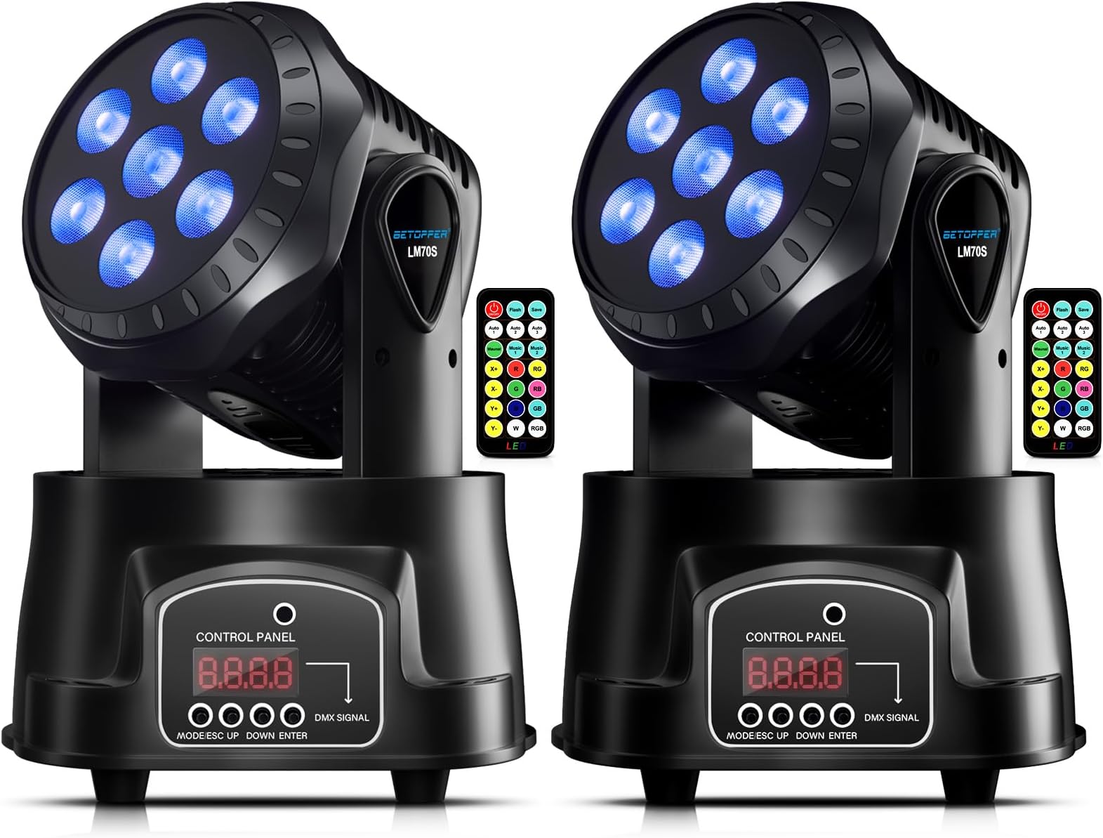 BETOPPER Moving Head Dj Lights,7 x 8W RGBW Stage Lighting Mini Moving ...