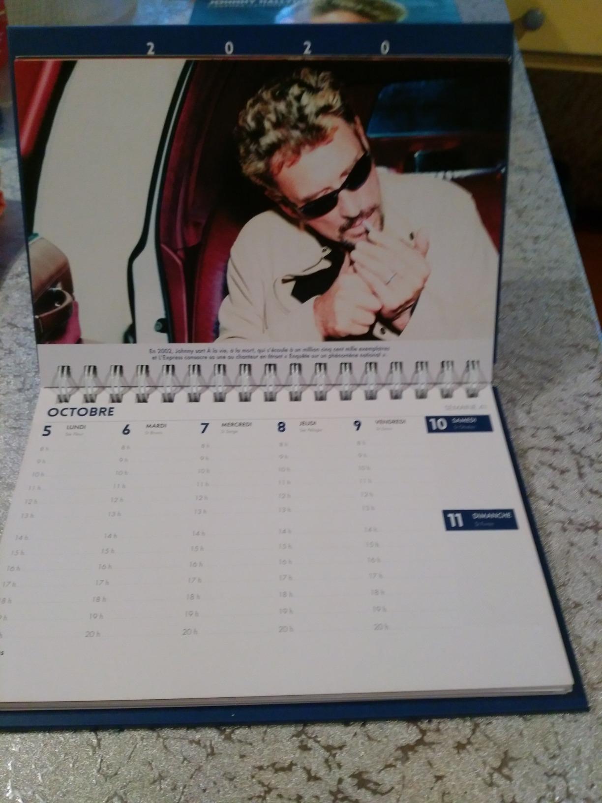 Amazon.fr - L'agenda-calendrier Johnny Hallyday 2020 - Collectif - Livres
