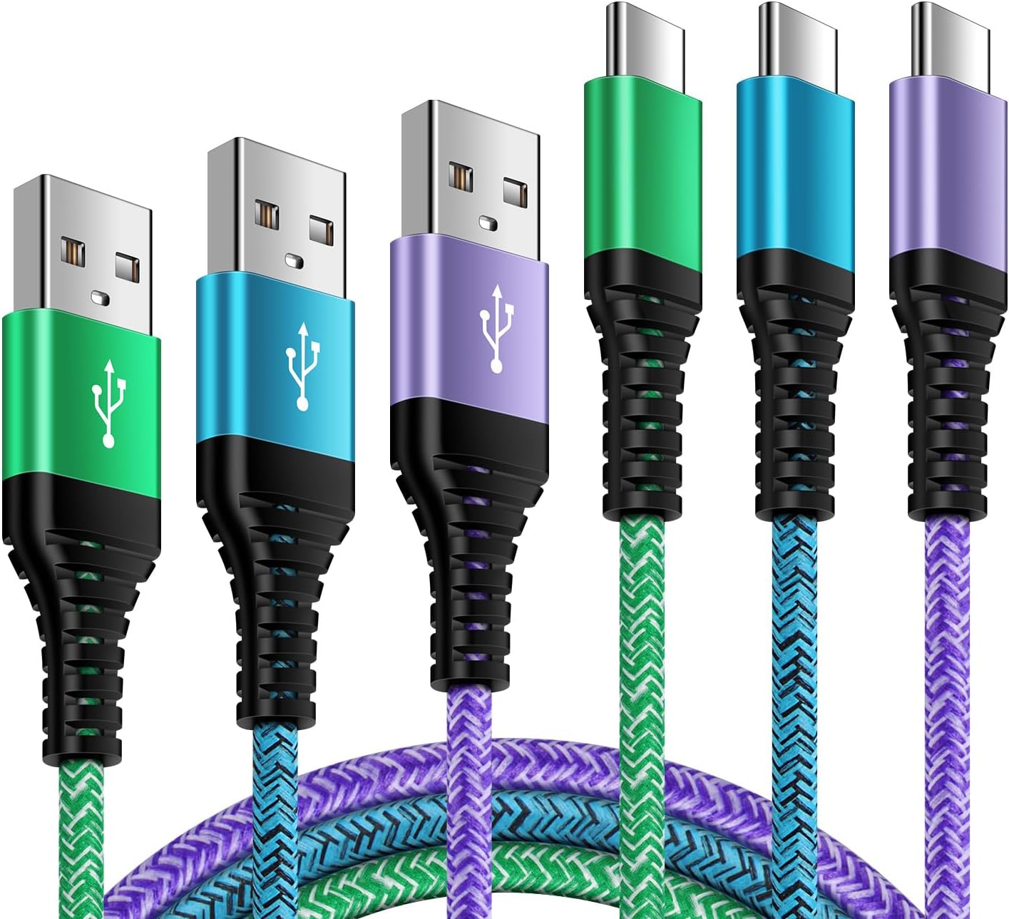 Amazon.co.jp: USB C ケーブル QC 対応 3.1A 1.83M 急速充電 超高耐久 高速データ転送 高耐久ナイロン編み タイプC USB-C 充電ケーブル MacBook ...