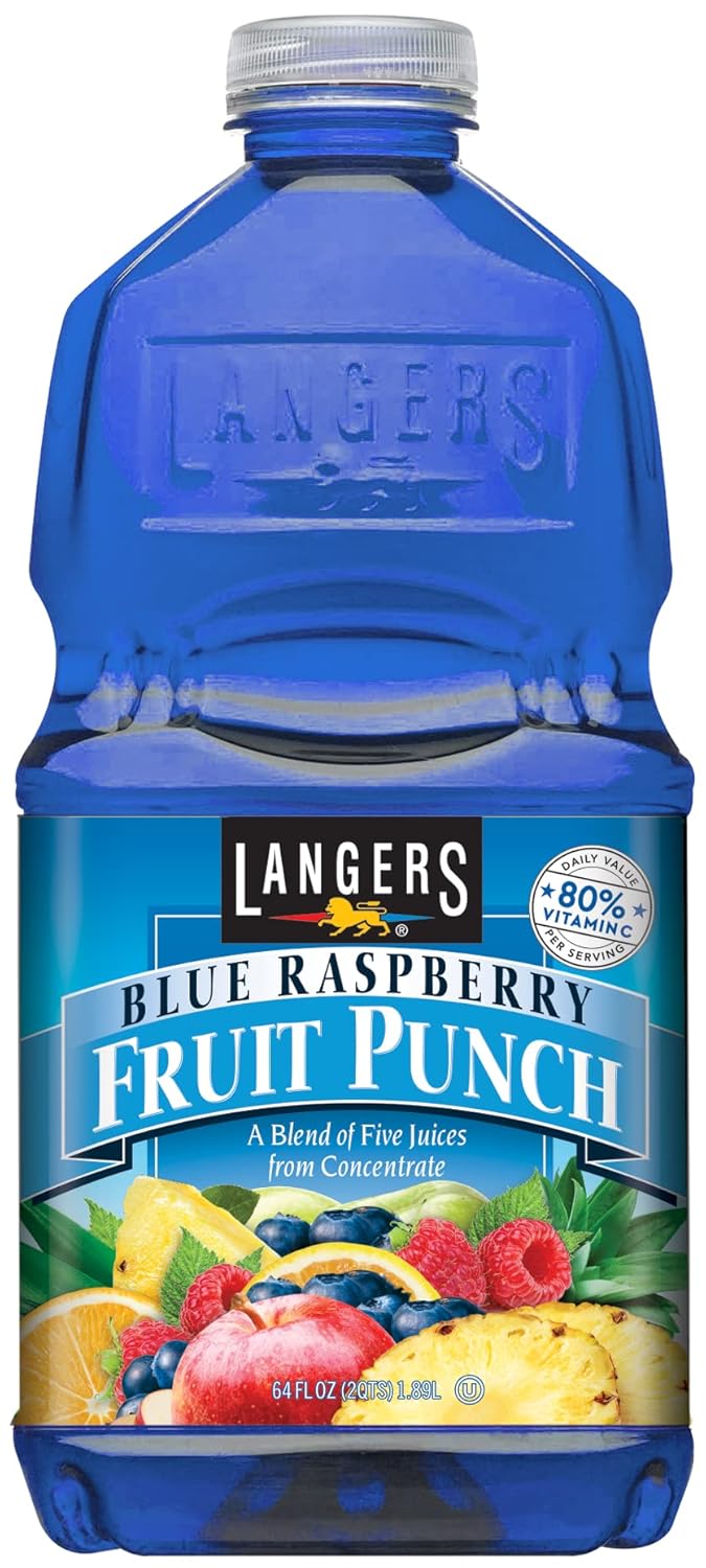 Amazon.com: Langers Blue Raspberry Fruit Punch, 64 Fl Oz (Pack of 8)
