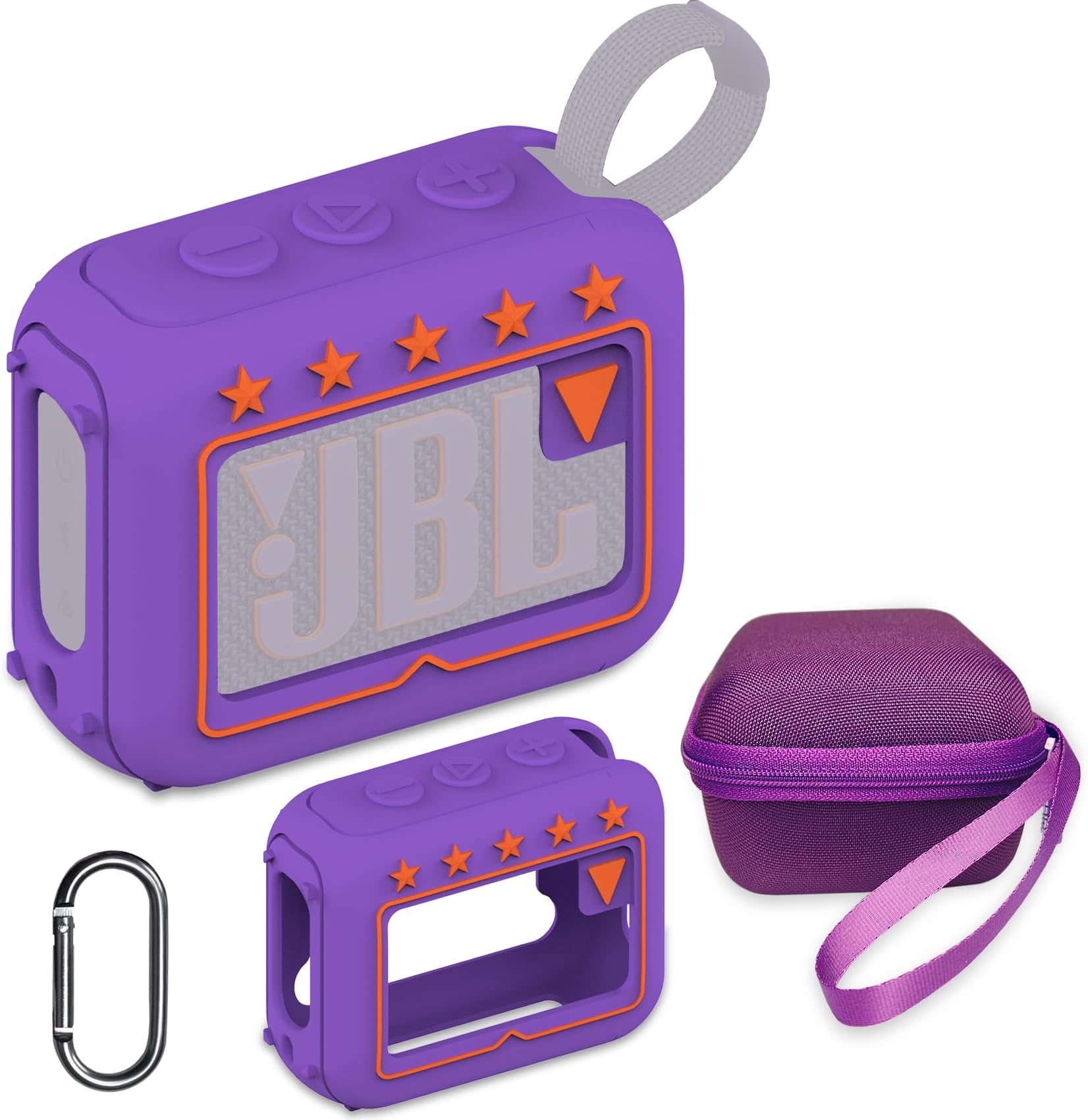 Amazon.com: Silicone Cover and Hard Travel Case for JBL Go 4 Ultra ...