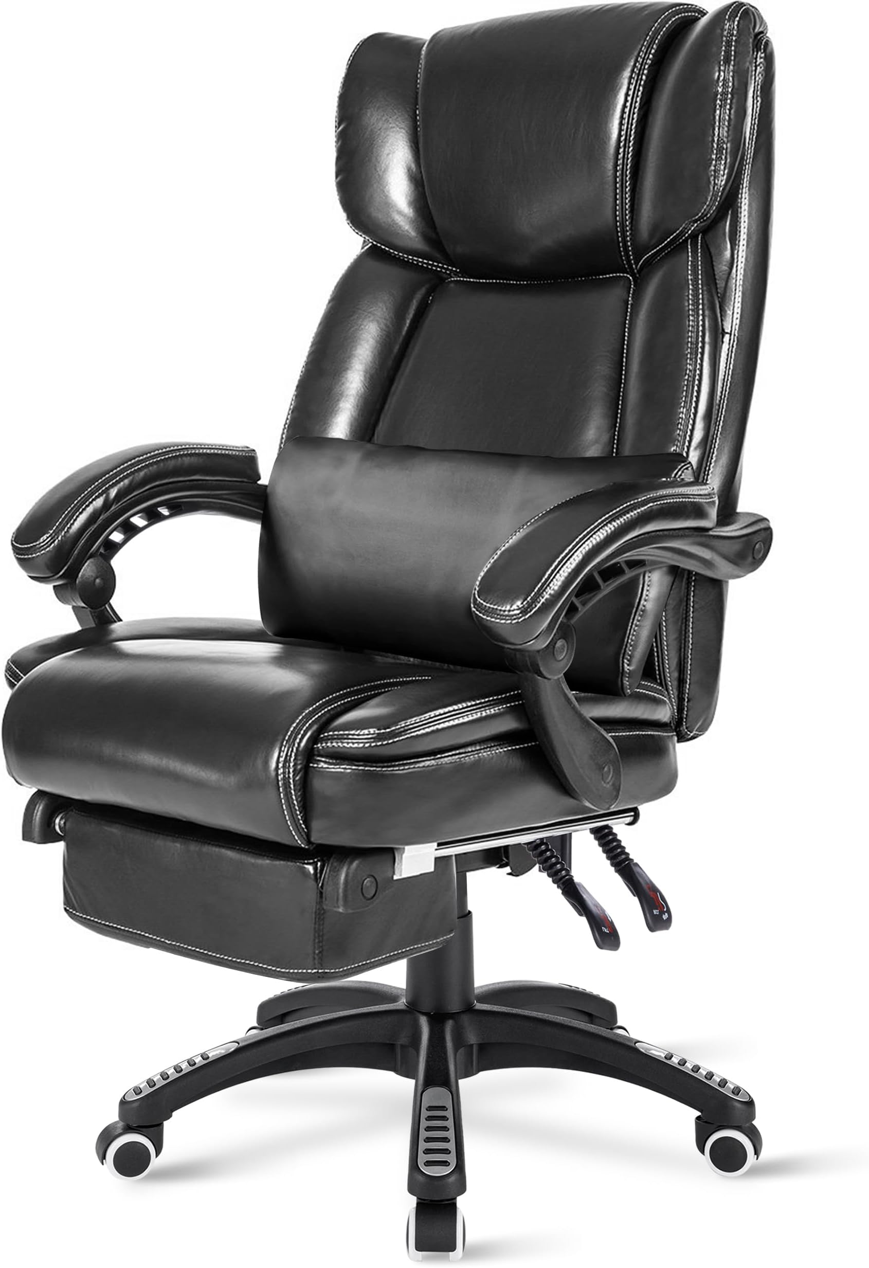 COSTWAY 330LBS Big & Tall Executive Office Chair, Ergonomic Swivel ...