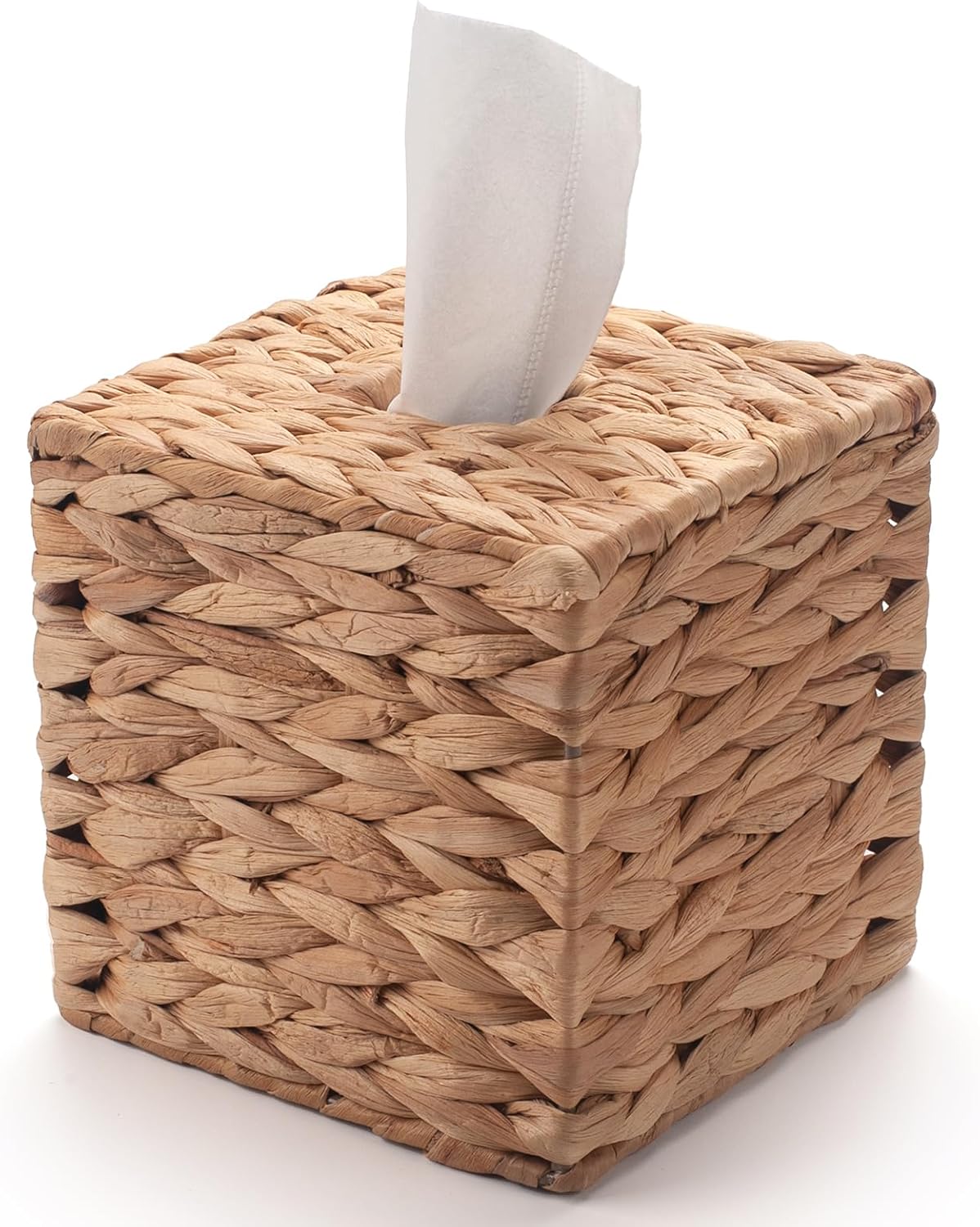 Amazon.com: Tissue Box Cover Square, Rattan Tissue Box Holder -Boho ...