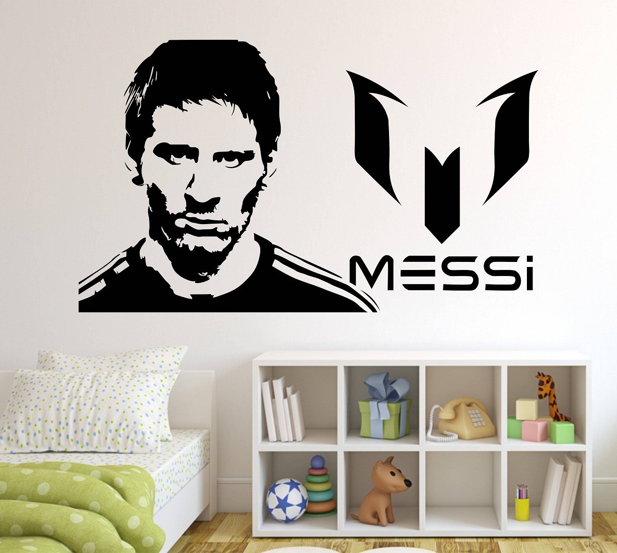 Fuzzy Lionel Messi Wall Sticker(Vinyl 80 cm X 50 cm) : Amazon.in: Toys ...